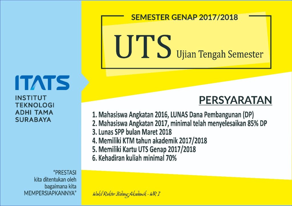 Infografik UTS Genap 2017/2018 – Program Studi Teknik Lingkungan ITATS