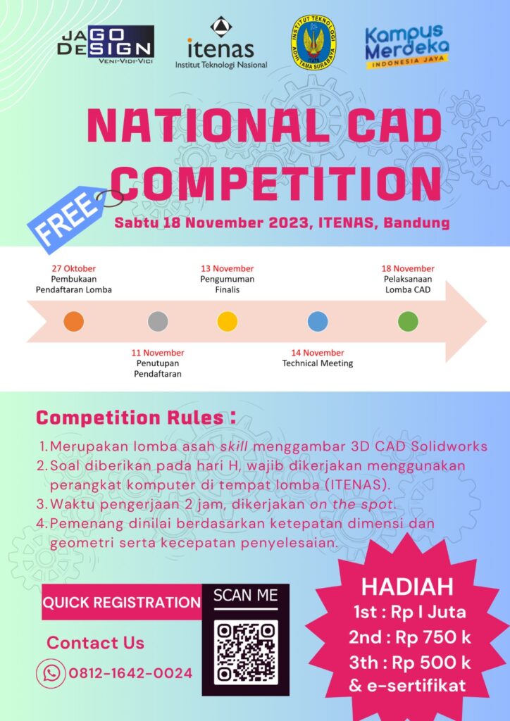 Nasional CAD Competition 2023 – Program Studi Teknik Mesin ITATS